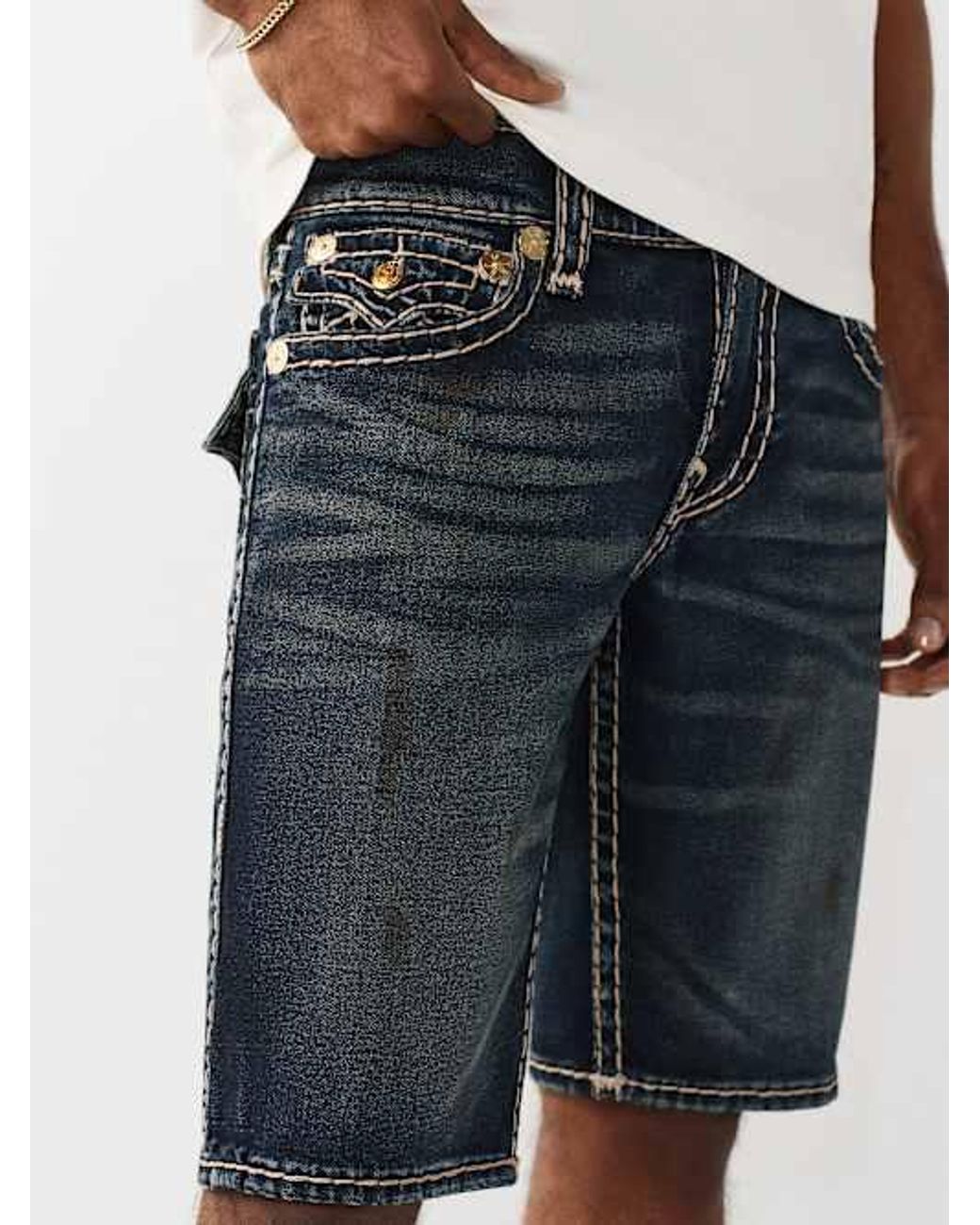 TRUE RELIGION Ricky Super T Flap Short in Blue for Men | Lyst