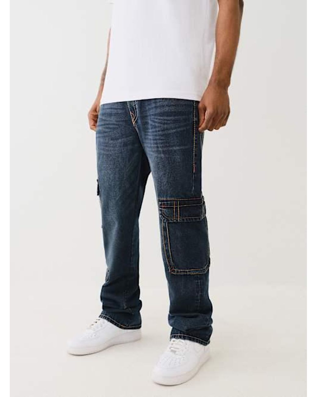 TRUE RELIGION Billy Big T Cargo Bootcut Jean in Blue for Men | Lyst