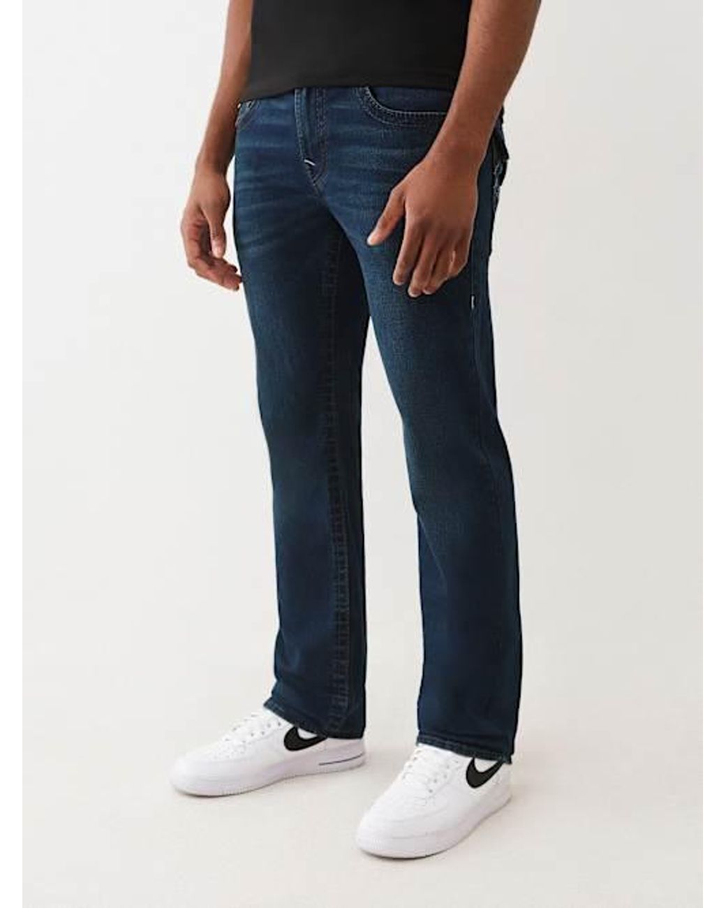 TRUE RELIGION Ricky Big T Straight Jean in Blue for Men | Lyst
