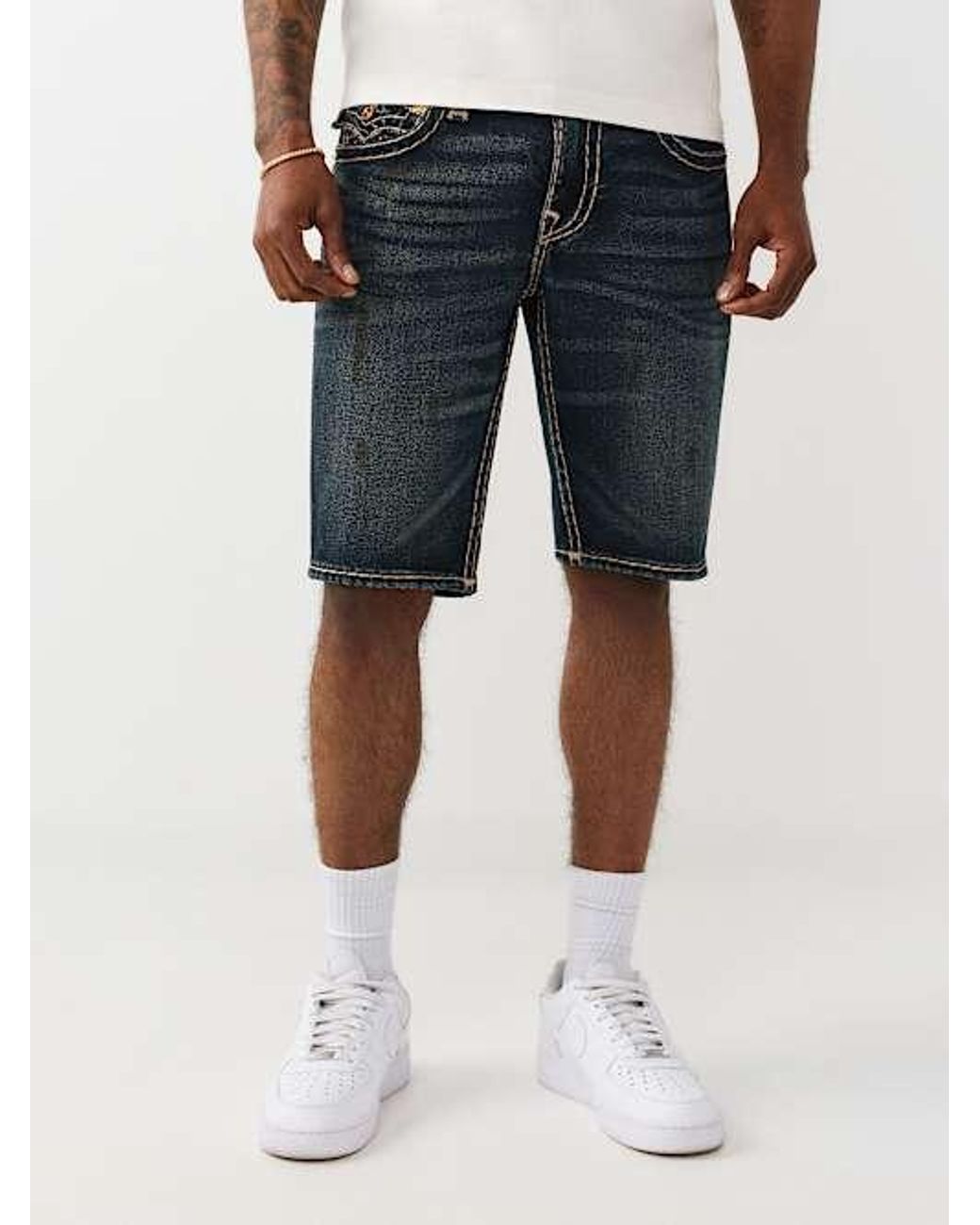 TRUE RELIGION Ricky Super T Flap Short in Blue for Men | Lyst