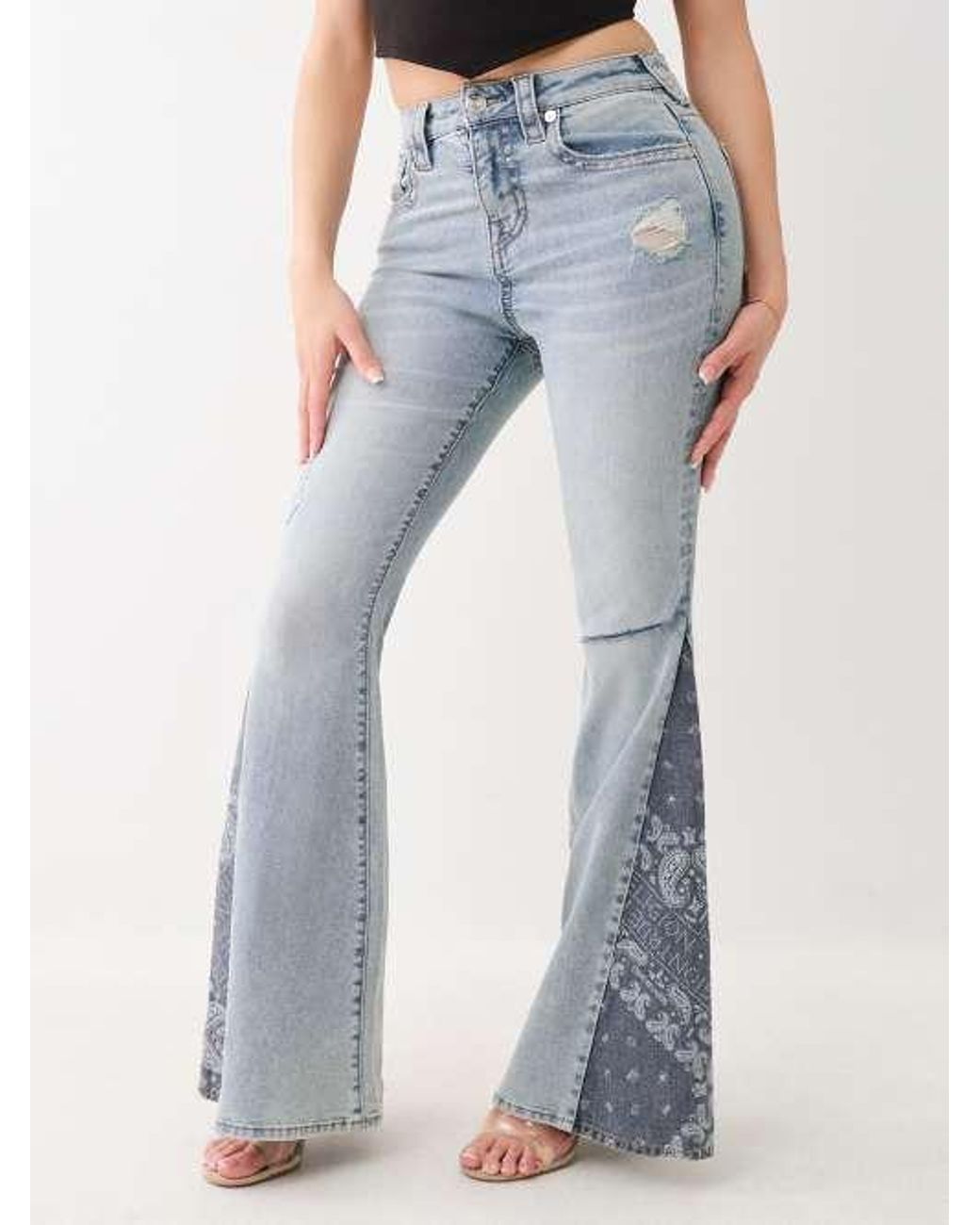 True Religion Paisley High Rise Flare Jean in Blue | Lyst True Religion Paisley High Rise Flare Jean in Blue | Lyst