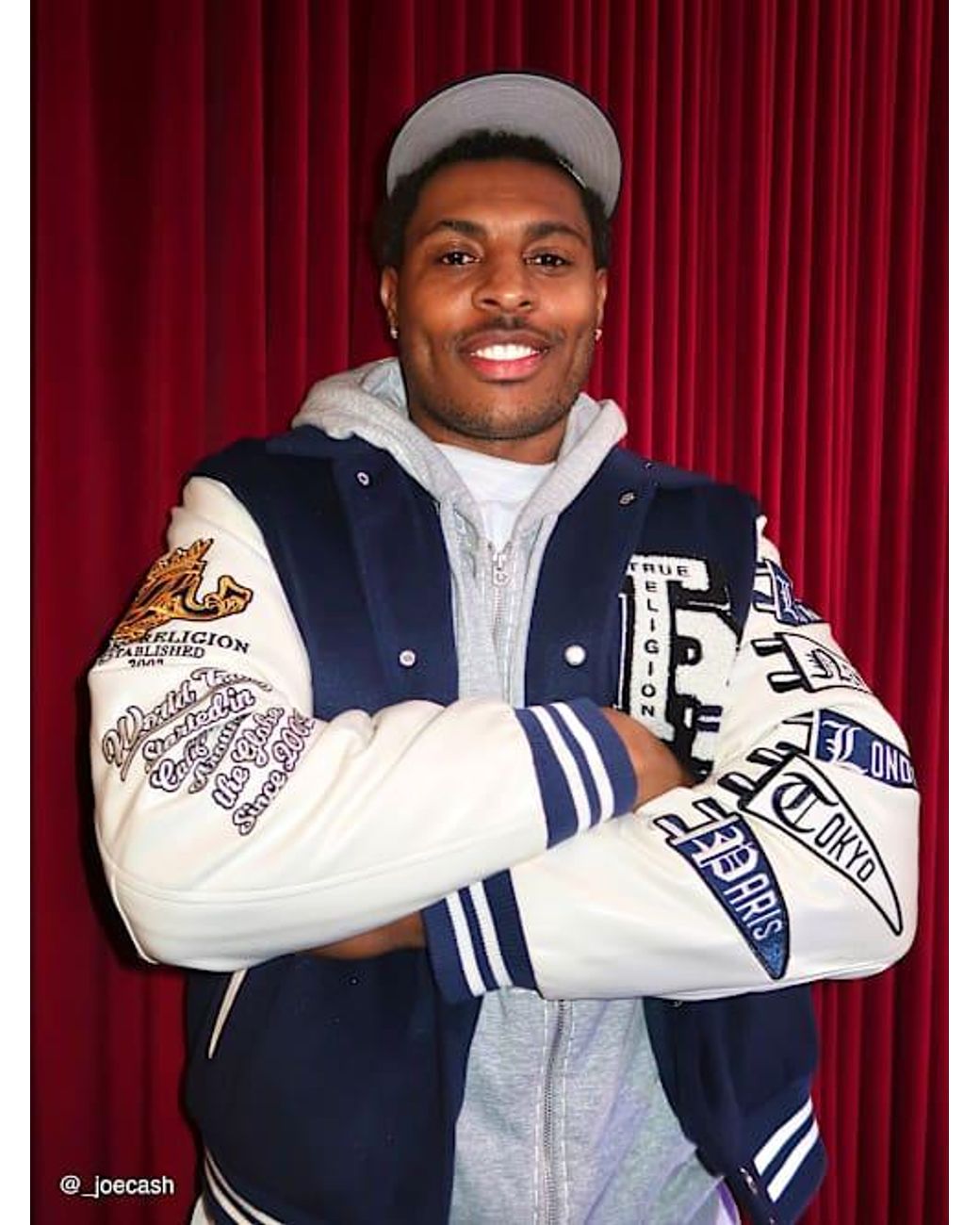 TRUE RELIGION Crest Wool Varsity Jacket in Blue for Men | Lyst