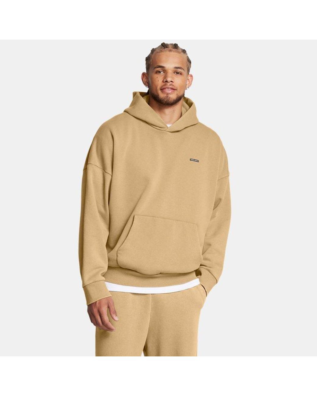 Under Armour Icon Oversize-Hoodie Aus Gewaschenem Fleece Für Herren ...