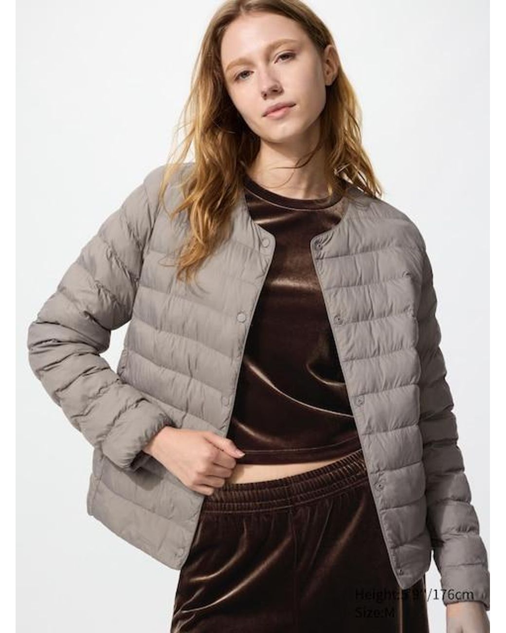 Uniqlo Puffertech Compact Jacket in Brown | Lyst UK