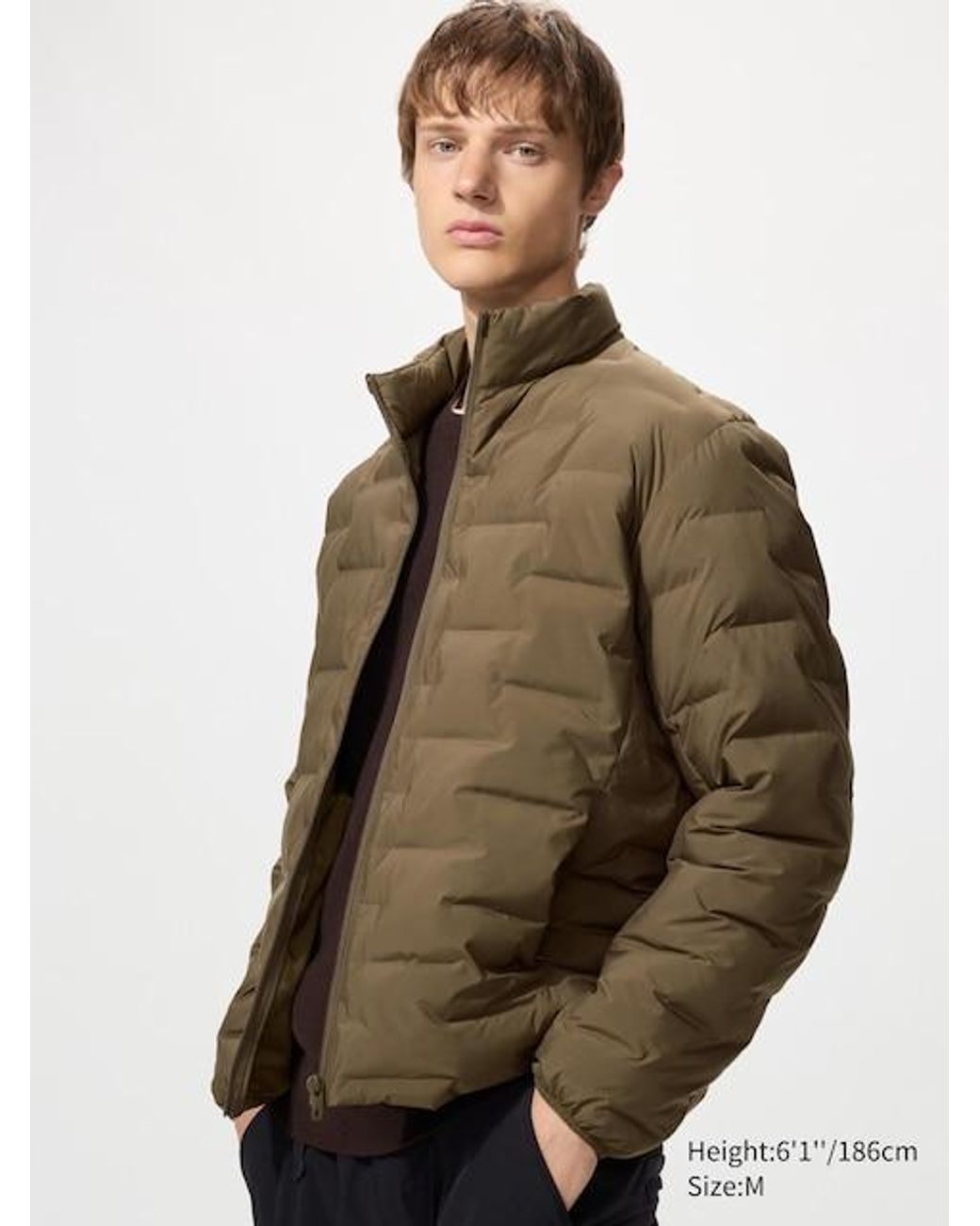 Uniqlo Puffertech Jacket in Brown for Men | Lyst UK