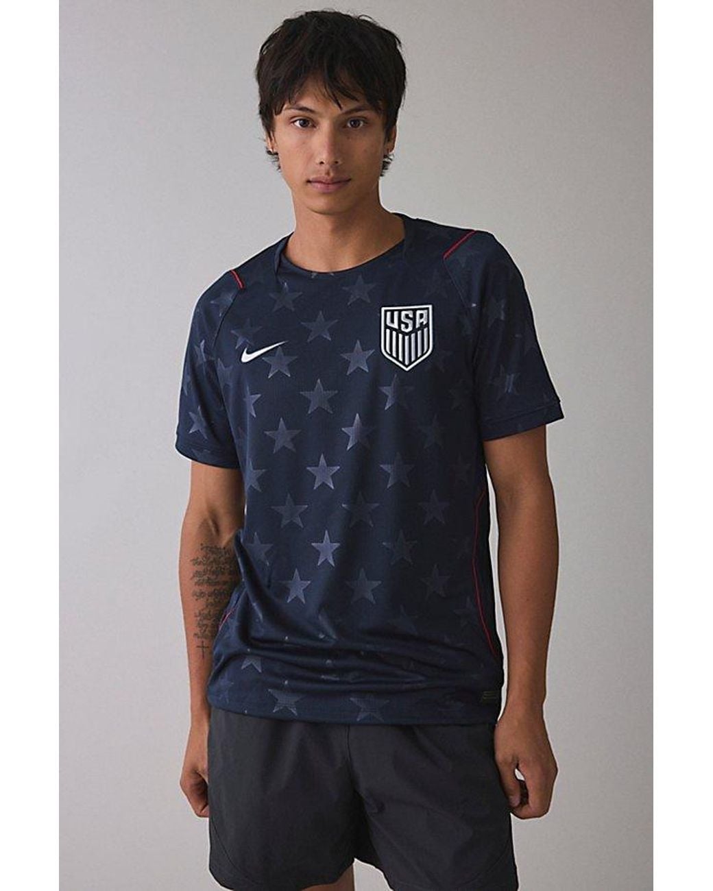 Nike Usmnt 2026 Stadium Away Dri-Fit Soccer Replica Jersey Top in Blue ...