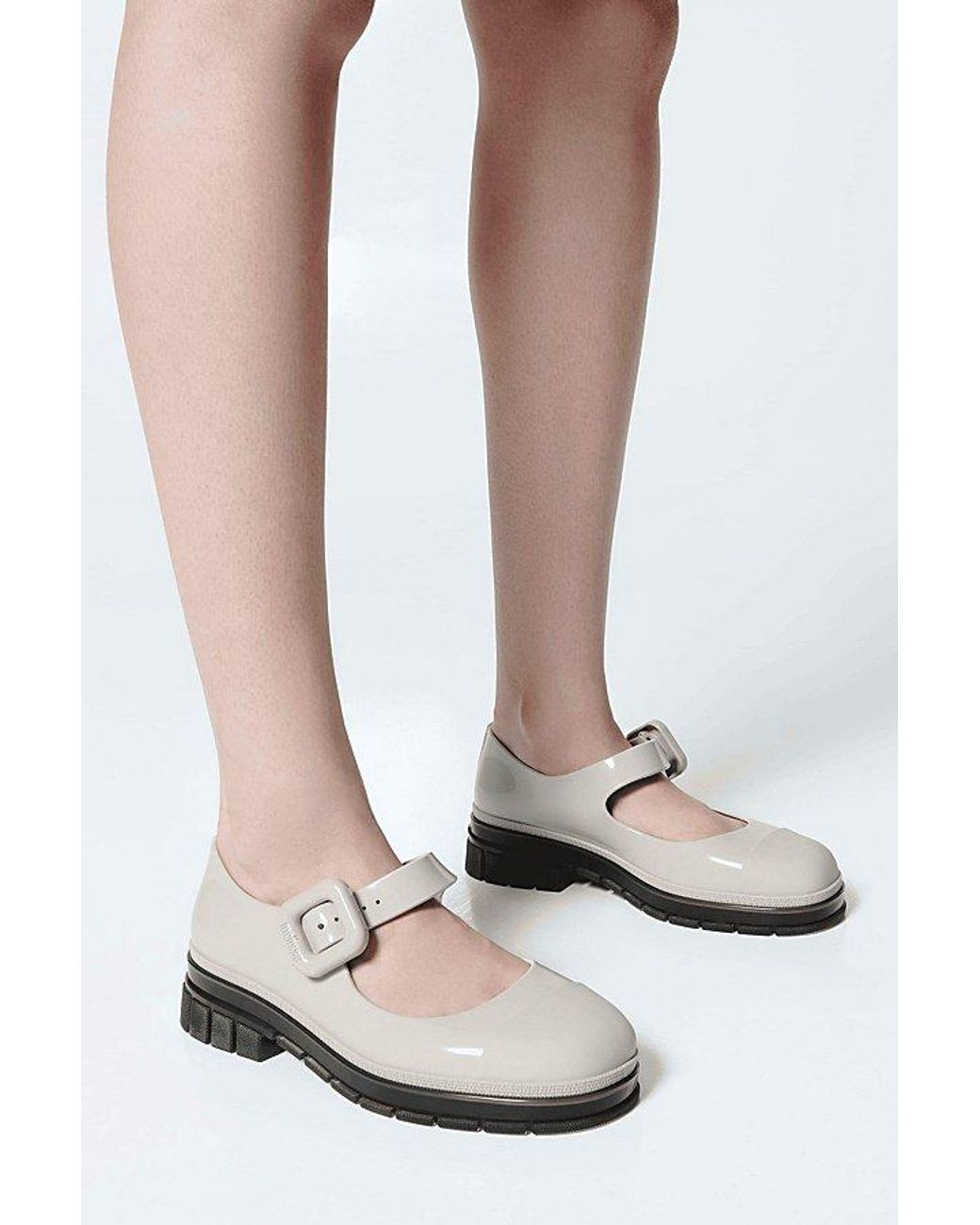 Melissa June Jelly Mary Jane Shoe in White | Lyst
