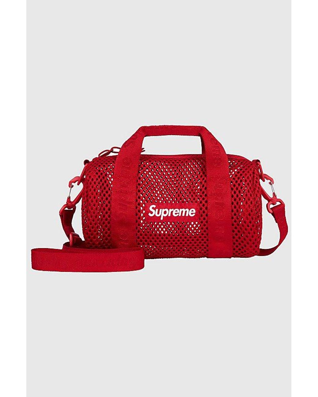 Supreme Mesh Mini Duffle Bag (Ss25) in Red for Men | Lyst