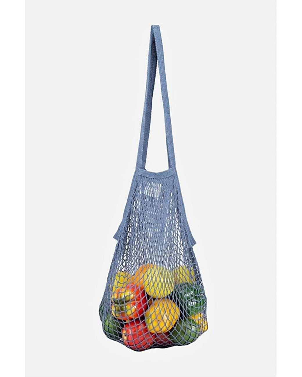 ECOBAGS Original Long Handle Mesh String Tote Bag in Blue | Lyst