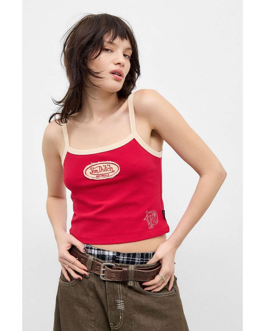 Von Dutch Uo Exclusive Red Ringer Cami | Lyst UK