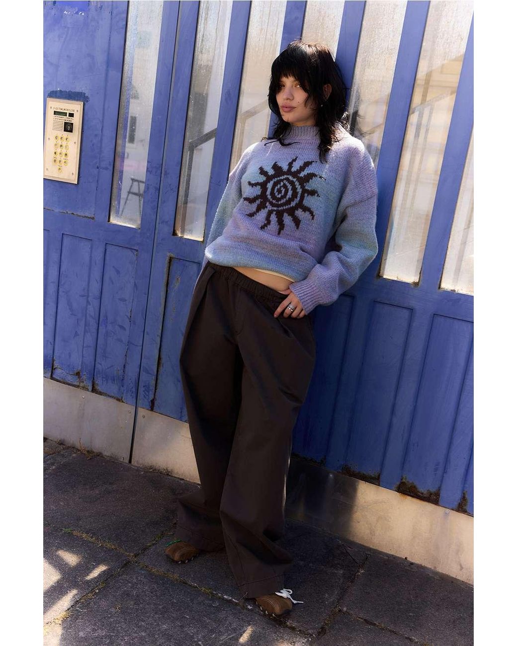Daisy Street Sun Space Dye Knit Jumper in Blue | Lyst UK