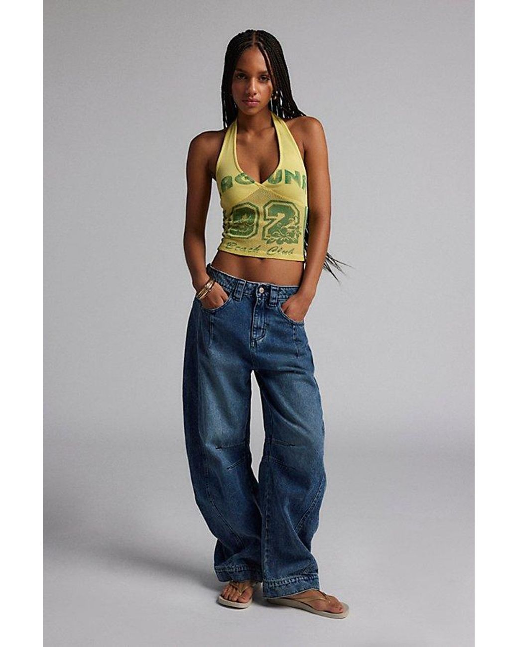 BDG Elise Barrel Jean in Blue | Lyst