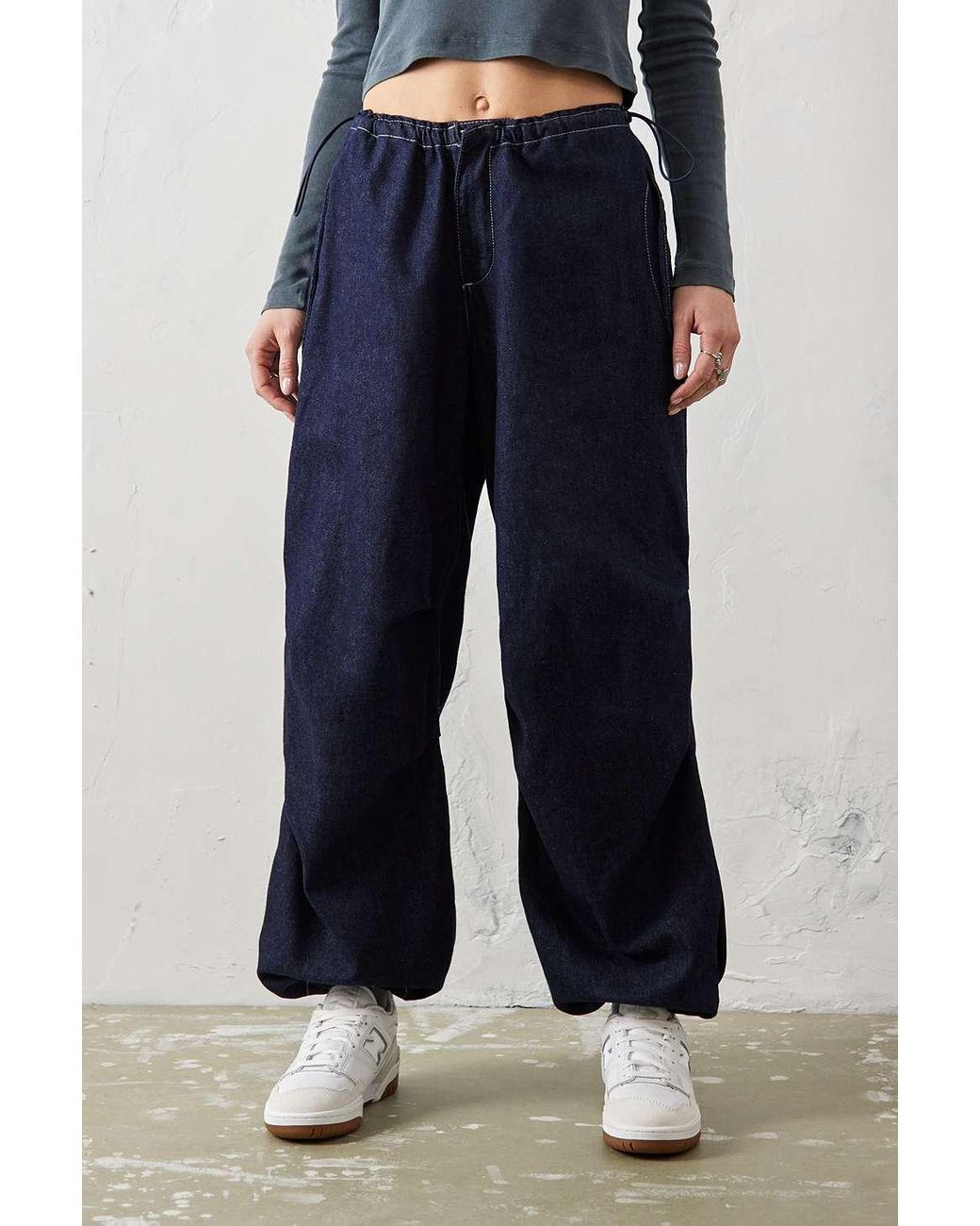 BDG Denim Baggy Tech Cargo Pants in Blue | Lyst UK