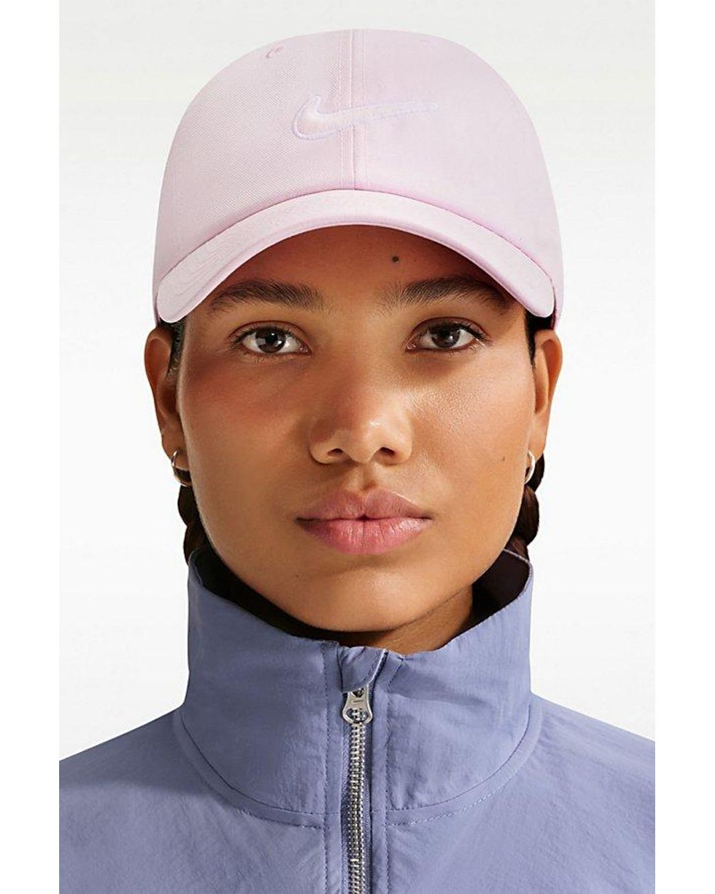 Nike Swoosh Logo Unstructured Hat in Blue | Lyst