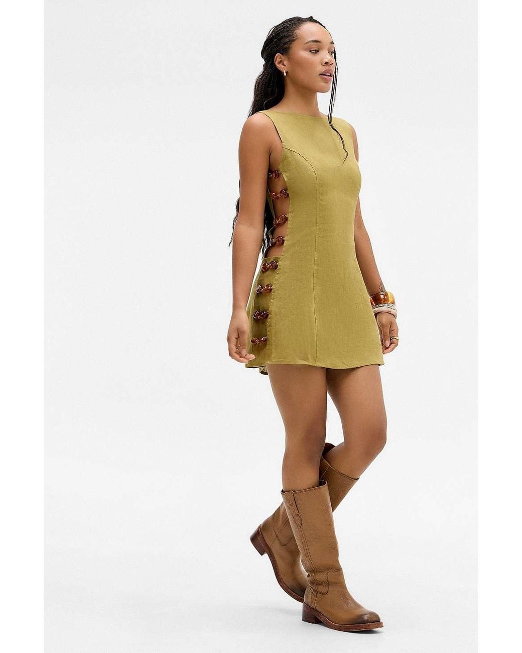 Vrg Grl Tia Mini Dress in Green | Lyst UK