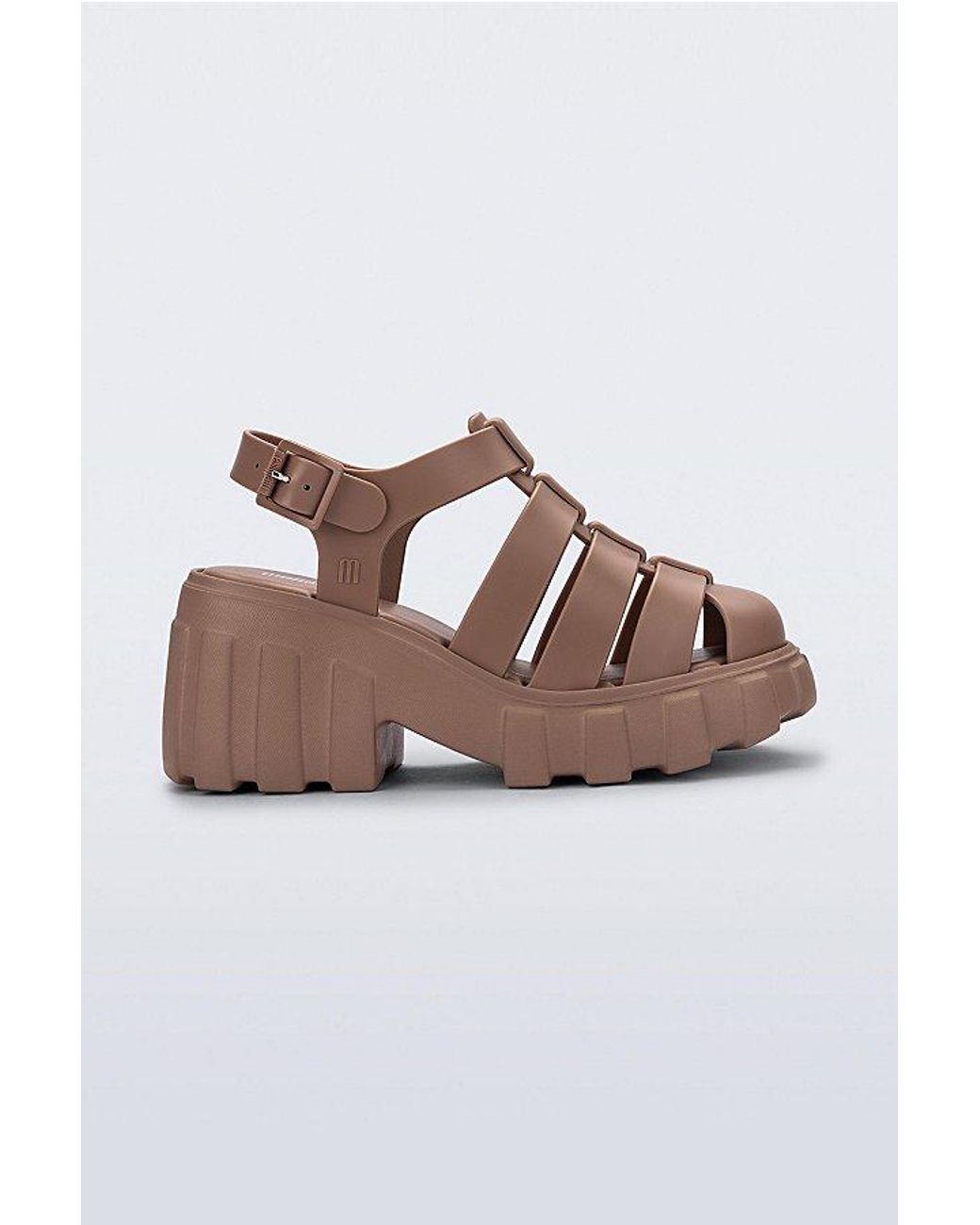 Melissa Megan Jelly Platform Fisherman Sandal in Brown | Lyst