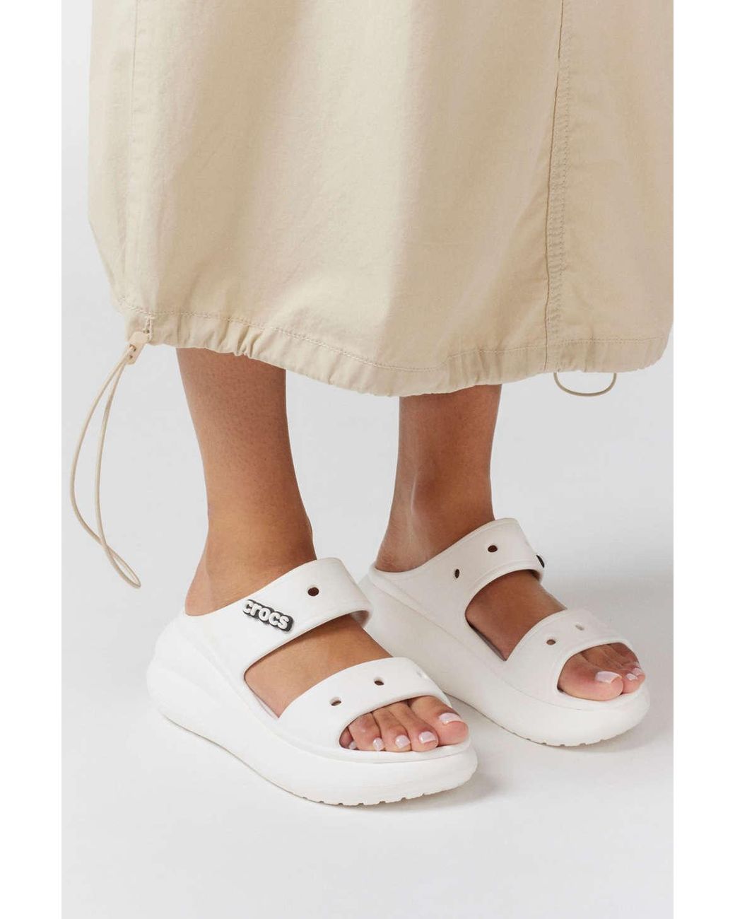 Crocs™ Classic Crush Sandal in Natural | Lyst