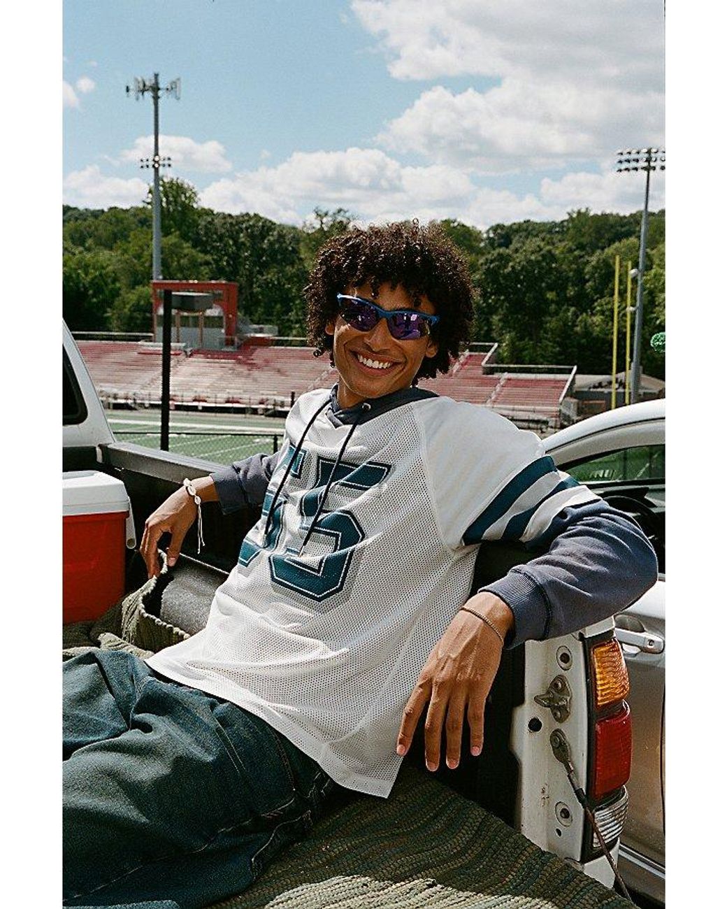 Standard Cloth Football Jersey V-Neck Tee in Blue for Men | Lyst