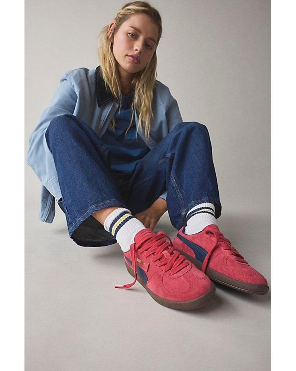 PUMA Palermo Suede Sneaker in Blue | Lyst