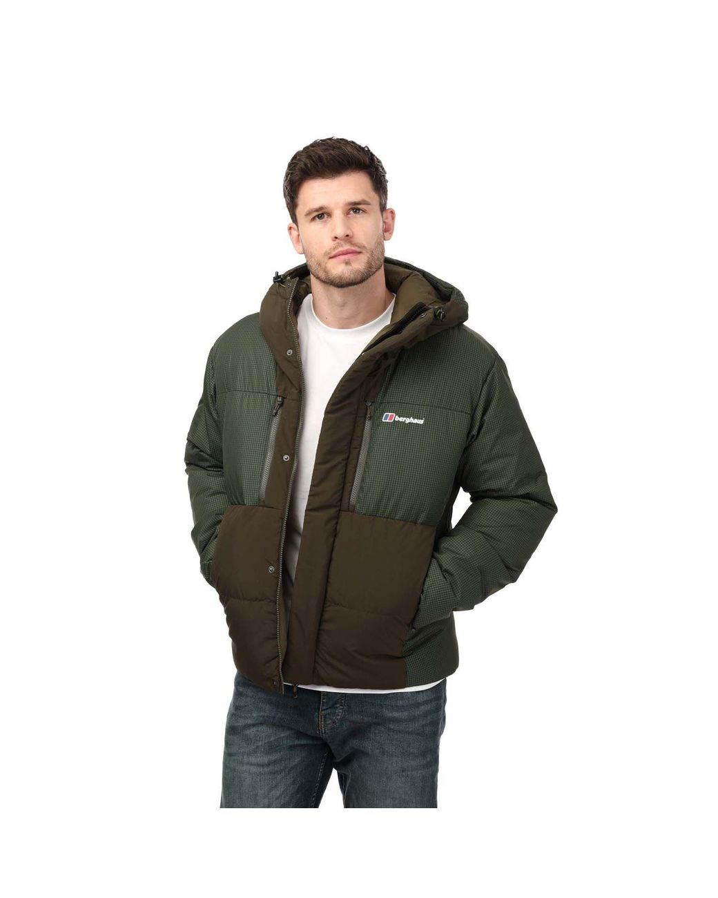 Berghaus Sabber Down Hooded Jacket in Green for Men | Lyst UK