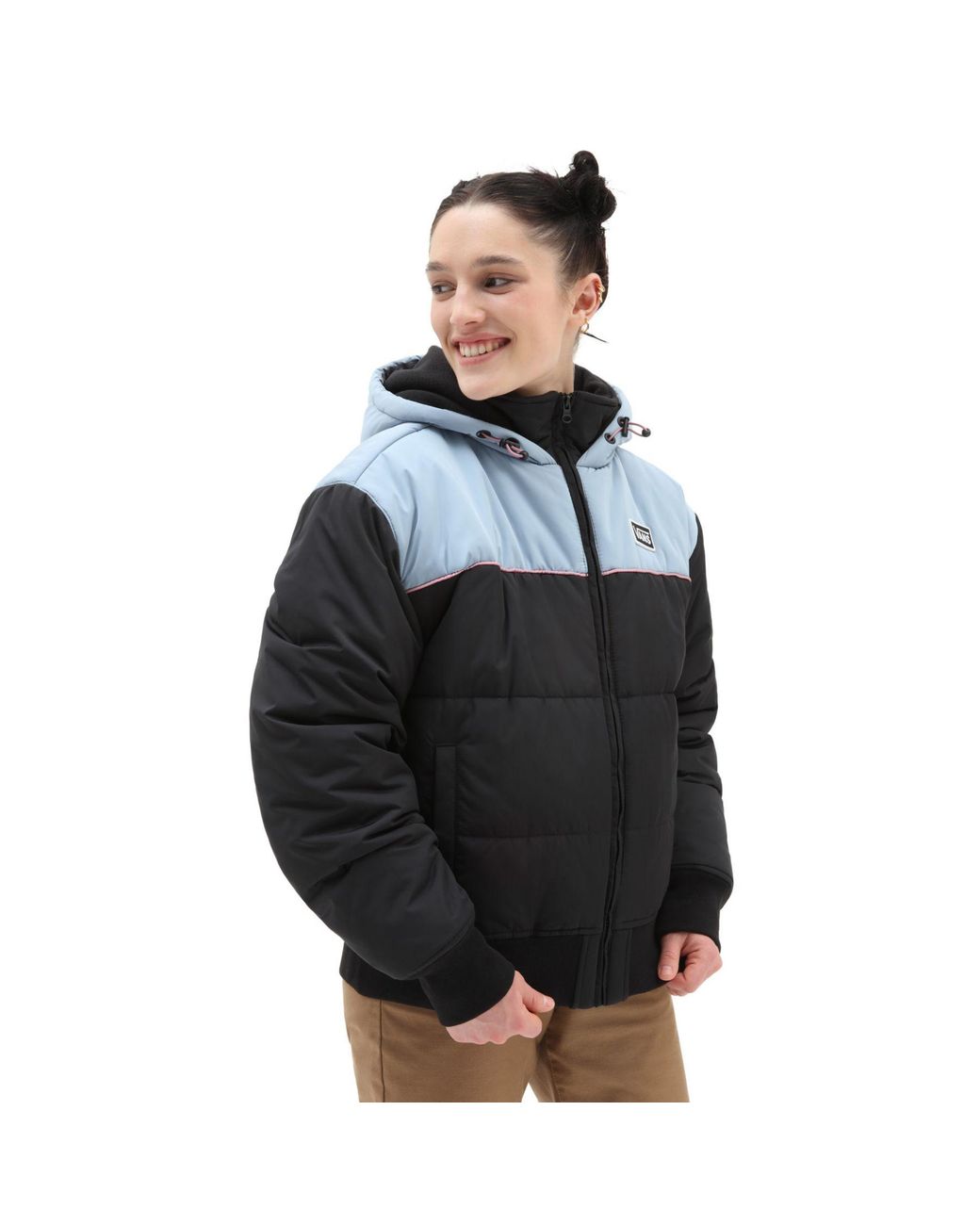 Vans Hard Rain MTE Puffer Jacket In Black And Blue ASOS