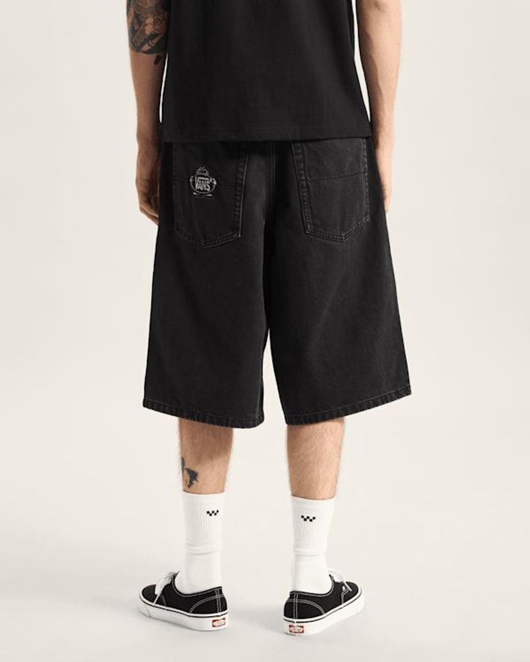 Vans Stretched Logo Denim Short Light Stonewash in Black for Men | Lyst UK