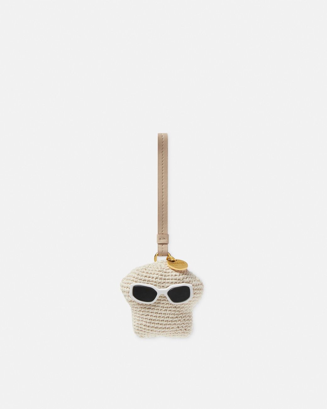 Versace Medusa Fluffy Crochet Charm in White | Lyst