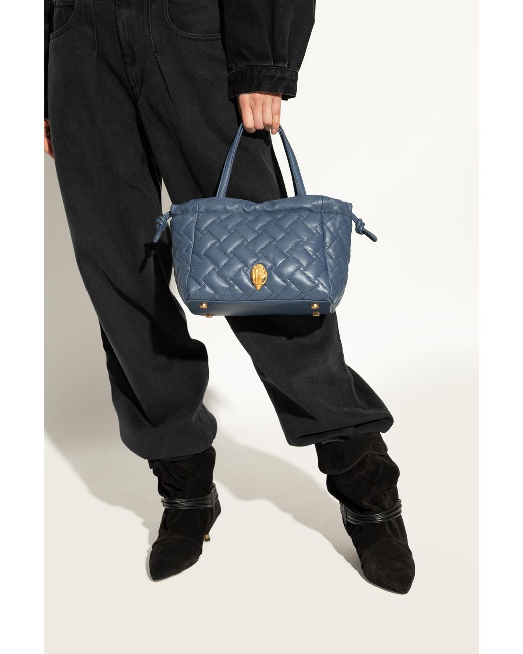 Kurt Geiger "Kensington String Small" Shopper Bag in Black | Lyst