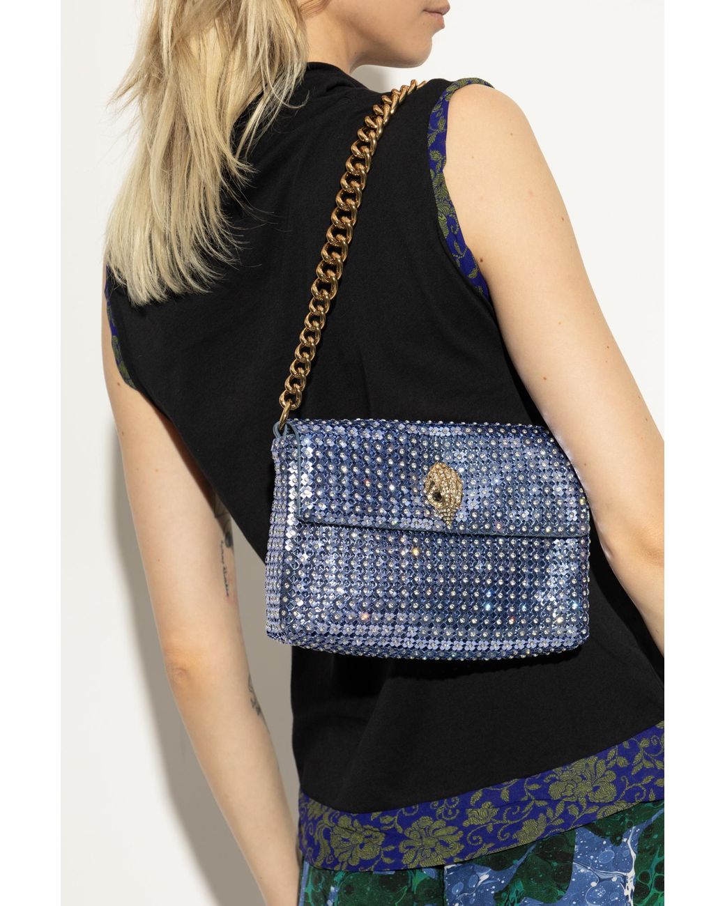 Kurt Geiger Shoulder Bag Party Flower Small in Blue | Lyst