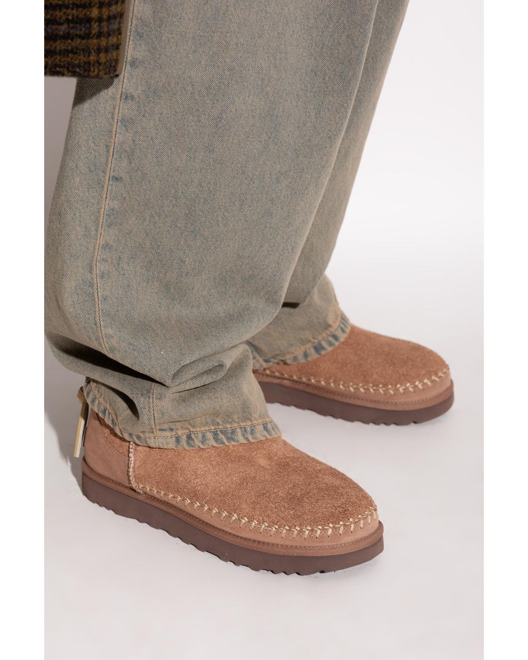 UGG Snow Boots "Classic Ultra Mini Biarritz" in Gray | Lyst