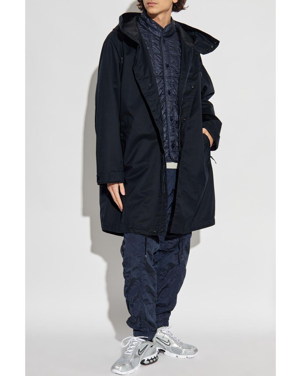 Stone Island "Performance Twill Wool-Tc Ghost Piece" Coat in Blue for ...