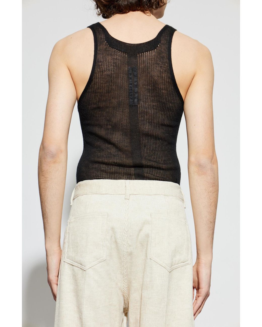 Rick Owens Transparent Top in Black for Men | Lyst UK
