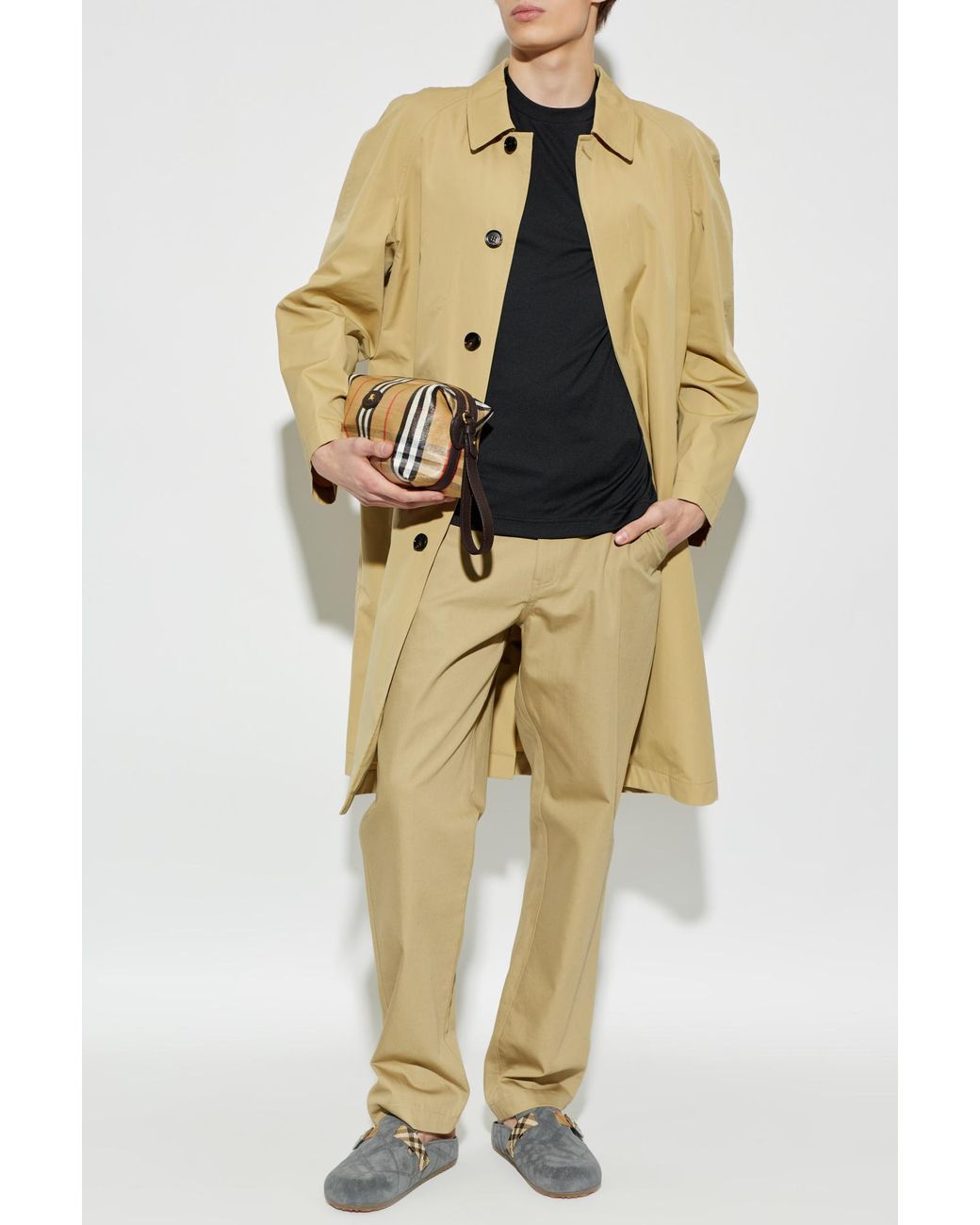 Burberry 'Arthur' Trousers in Natural for Men | Lyst Australia