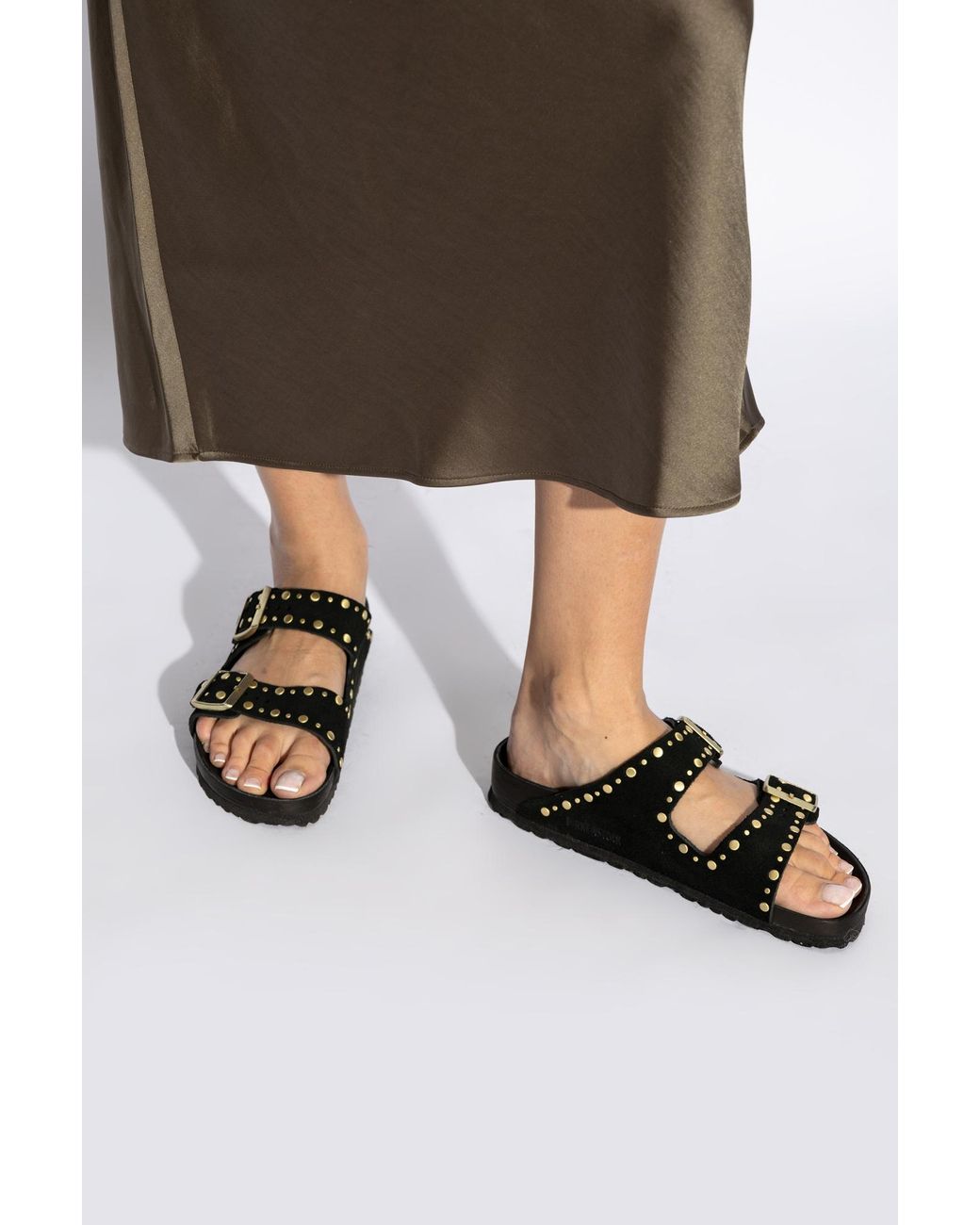 Birkenstock Sandals Arizona Rivet Border in Black | Lyst