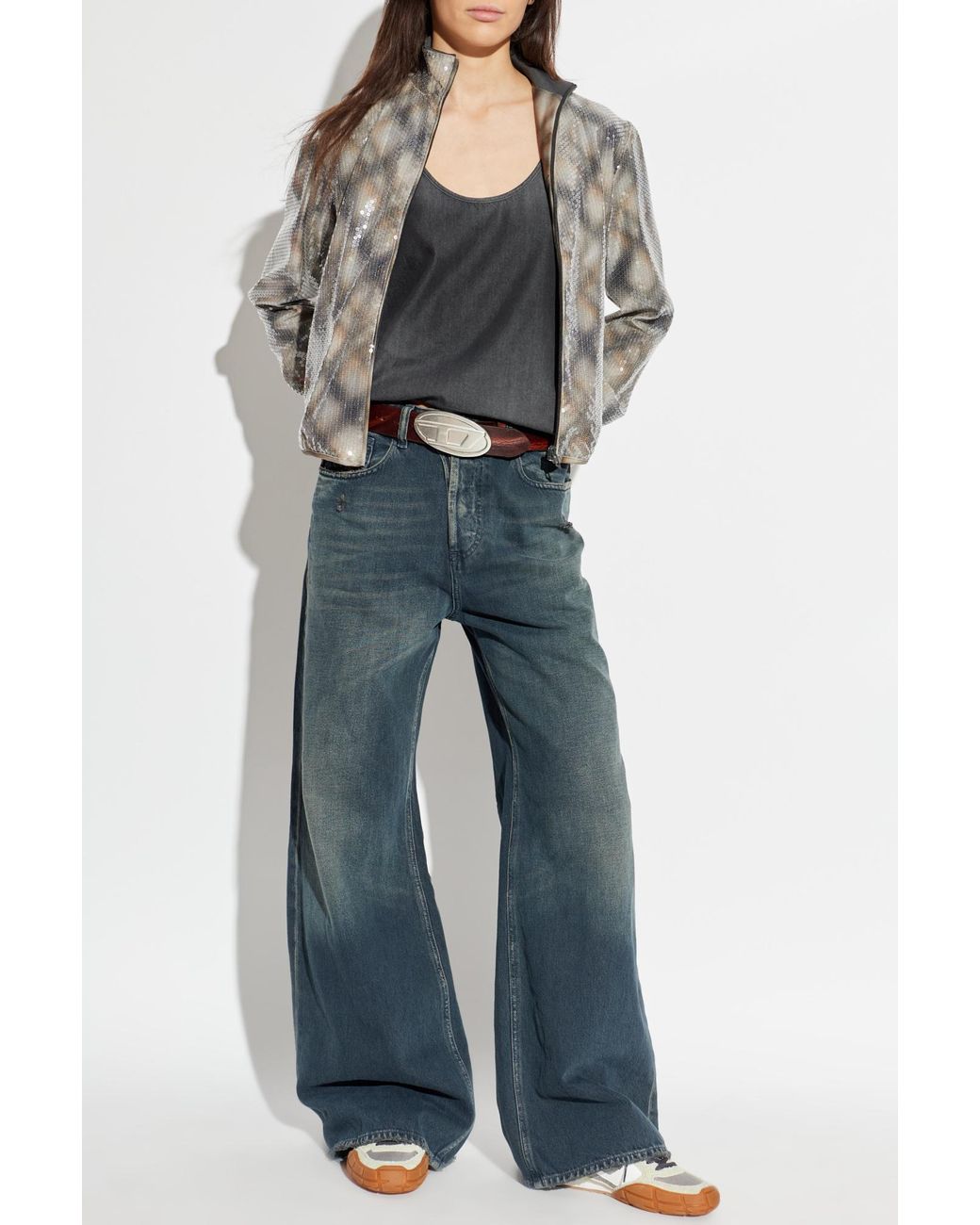 DIESEL Top 'De-Misy-S' in Grey | Lyst UK