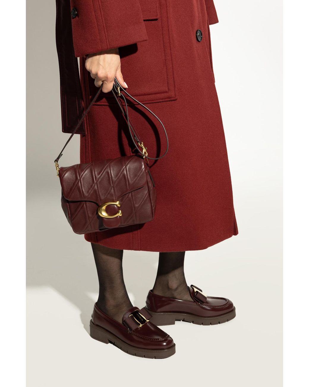 COACH Shoulder Bag Times Square Tabby in Red | Lyst