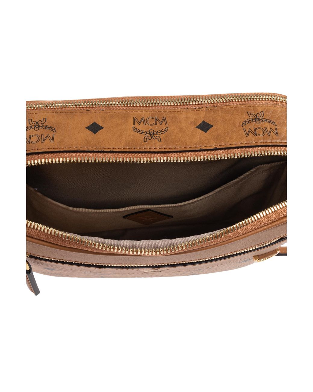 MCM Shoulder Bag With Monogram in Brown for Men | Lyst UK