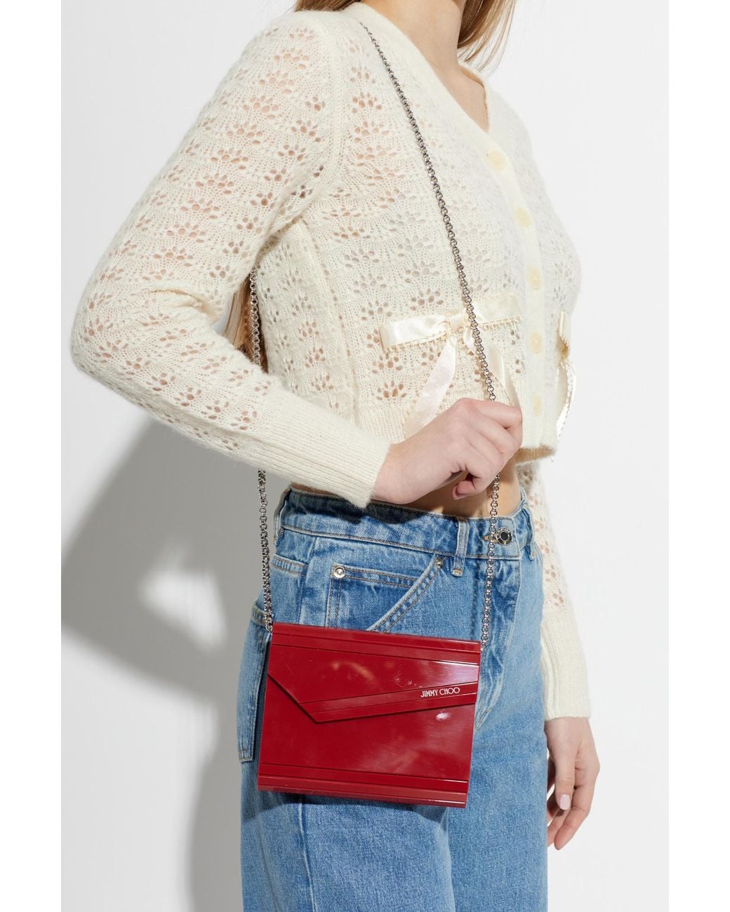 Jimmy Choo 'Candy' Clutch in Red | Lyst