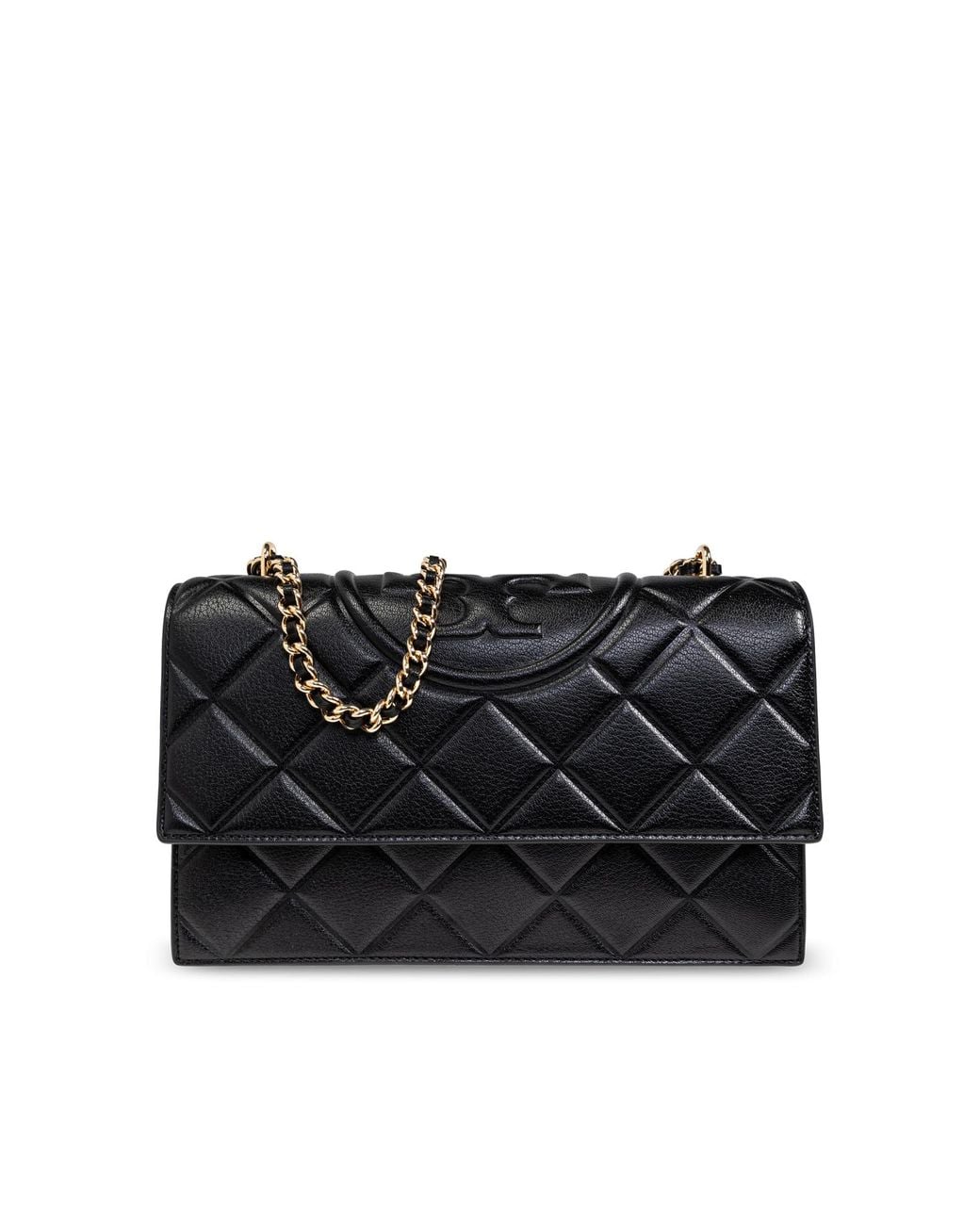 Tory Burch Shoulder Bag Fleming in Black | Lyst