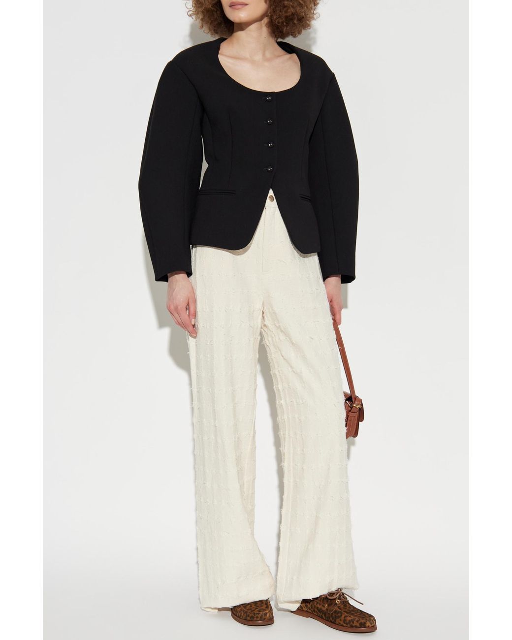 Cult Gaia 'Katya' Wild Leg Jeans in Black | Lyst