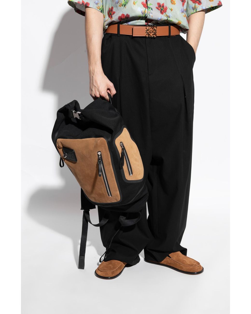 Loewe Backpack With "Flex" Logo in Black for Men | Lyst