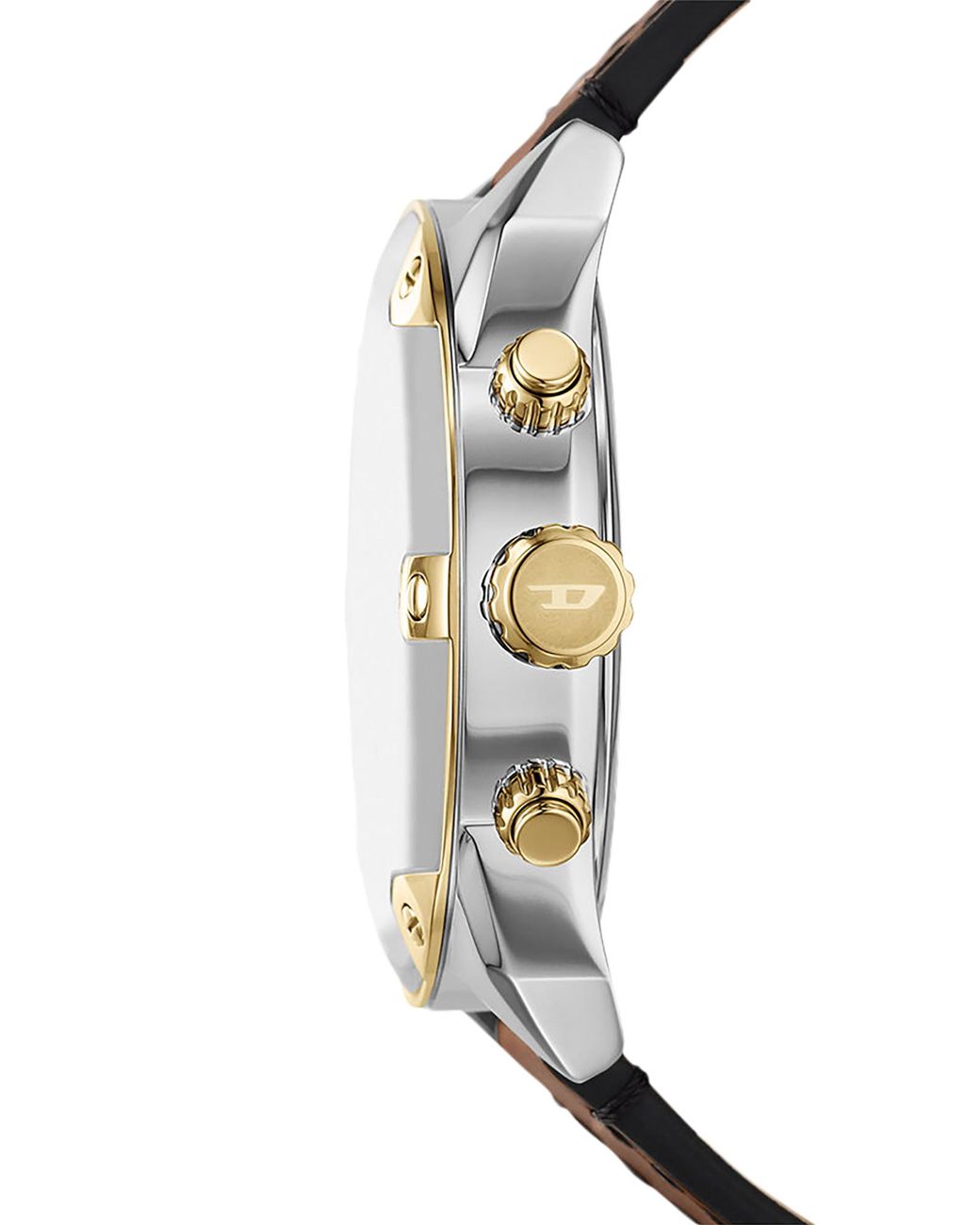 DIESEL 'Spiked' Watch On A Leather Strap in Brown for Men | Lyst UK