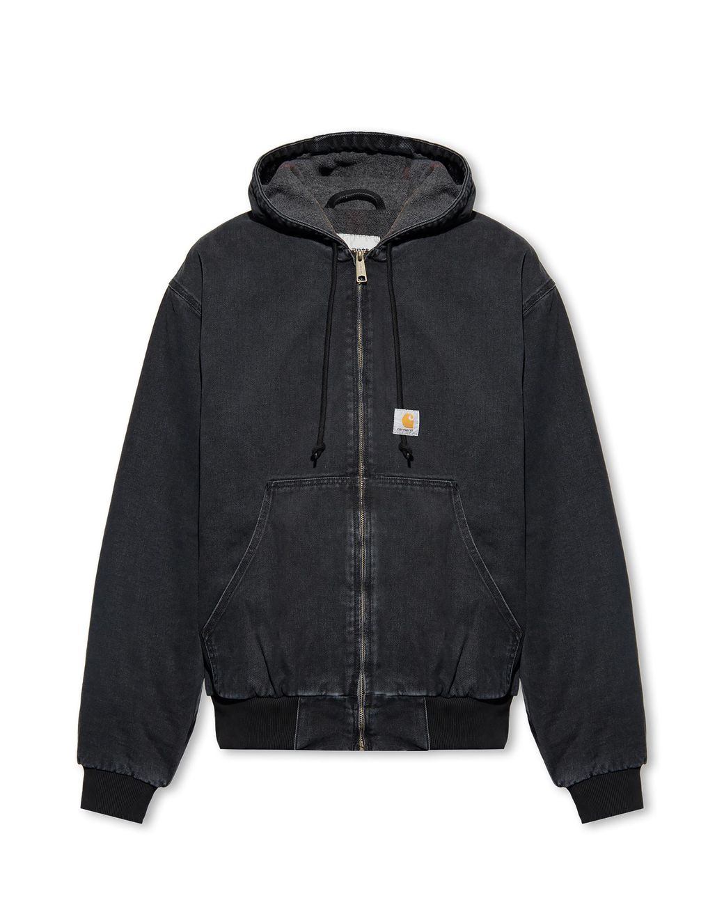 Carhartt Denim Jacket With Logo in Black | Lyst