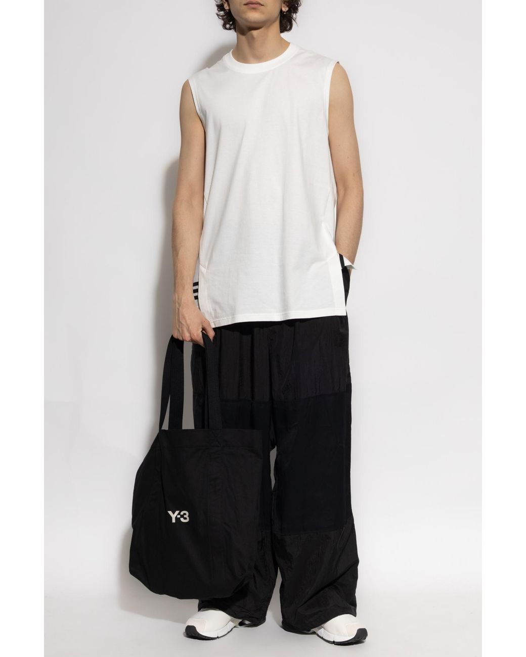 Y-3 Pants With Belt in White for Men | Lyst