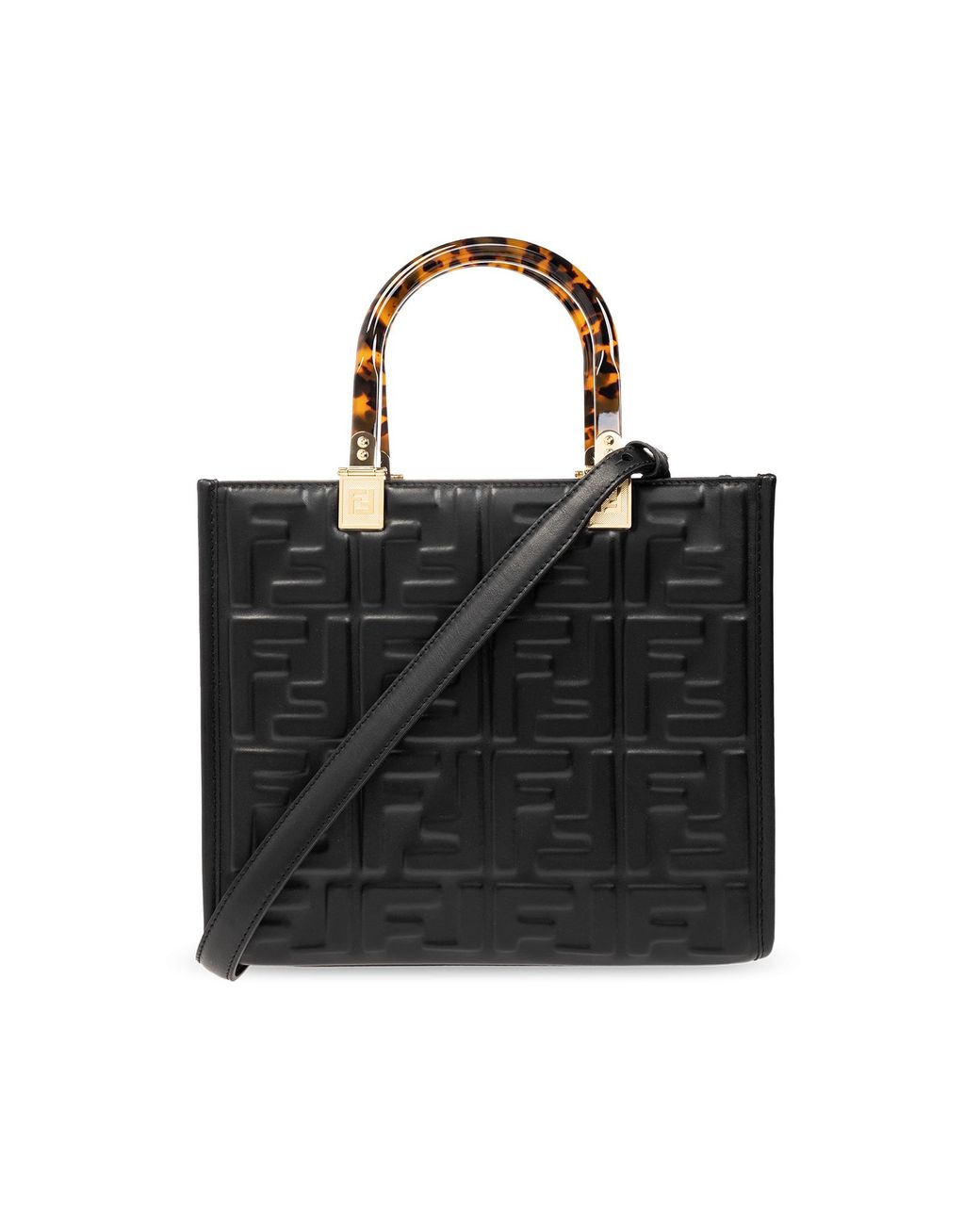 Fendi 'sunshine Small' Shoulder Bag in Black | Lyst