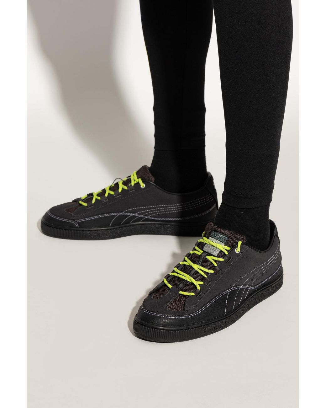 PUMA Sports Shoes Suede Hp Aries Arise in Black for Men | Lyst