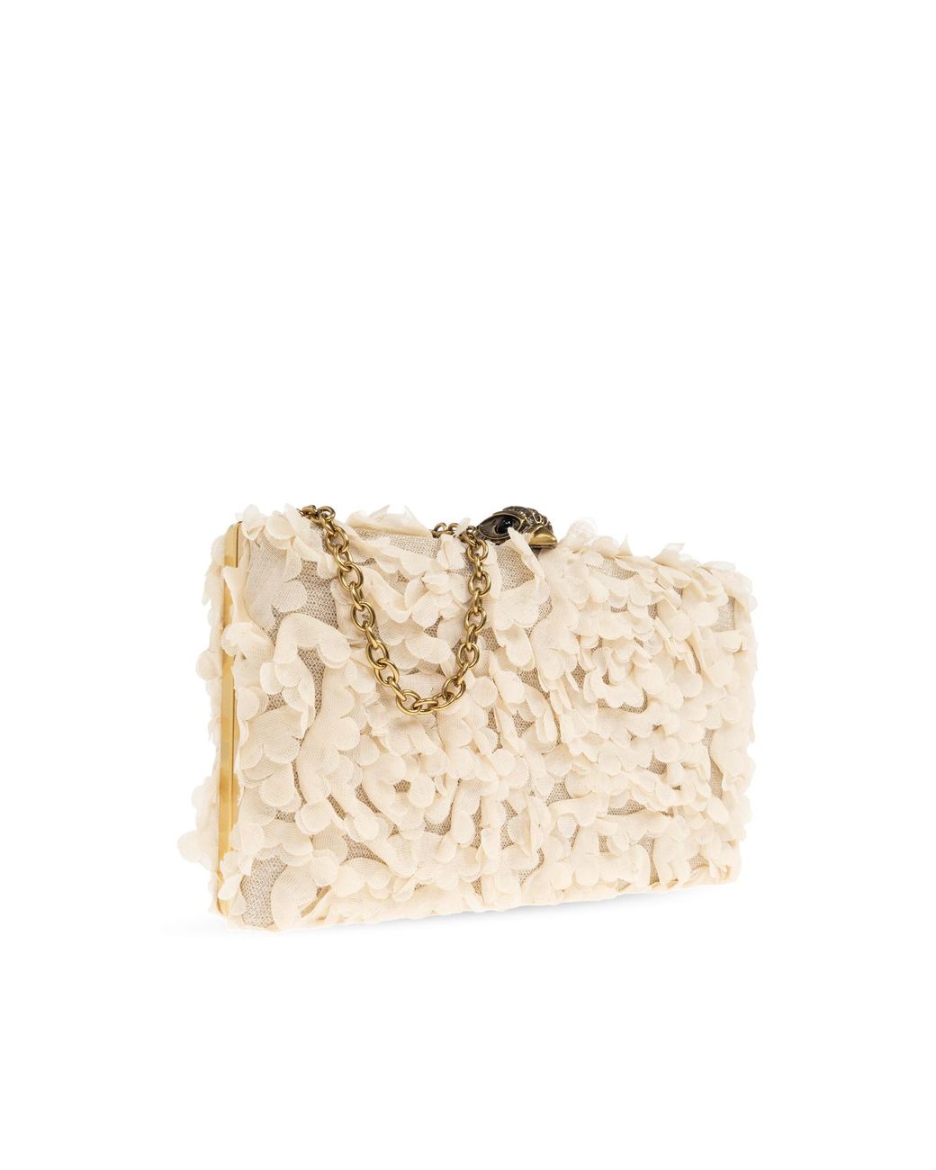 Kurt Geiger "Crystal Kensington" Clutch in Natural | Lyst