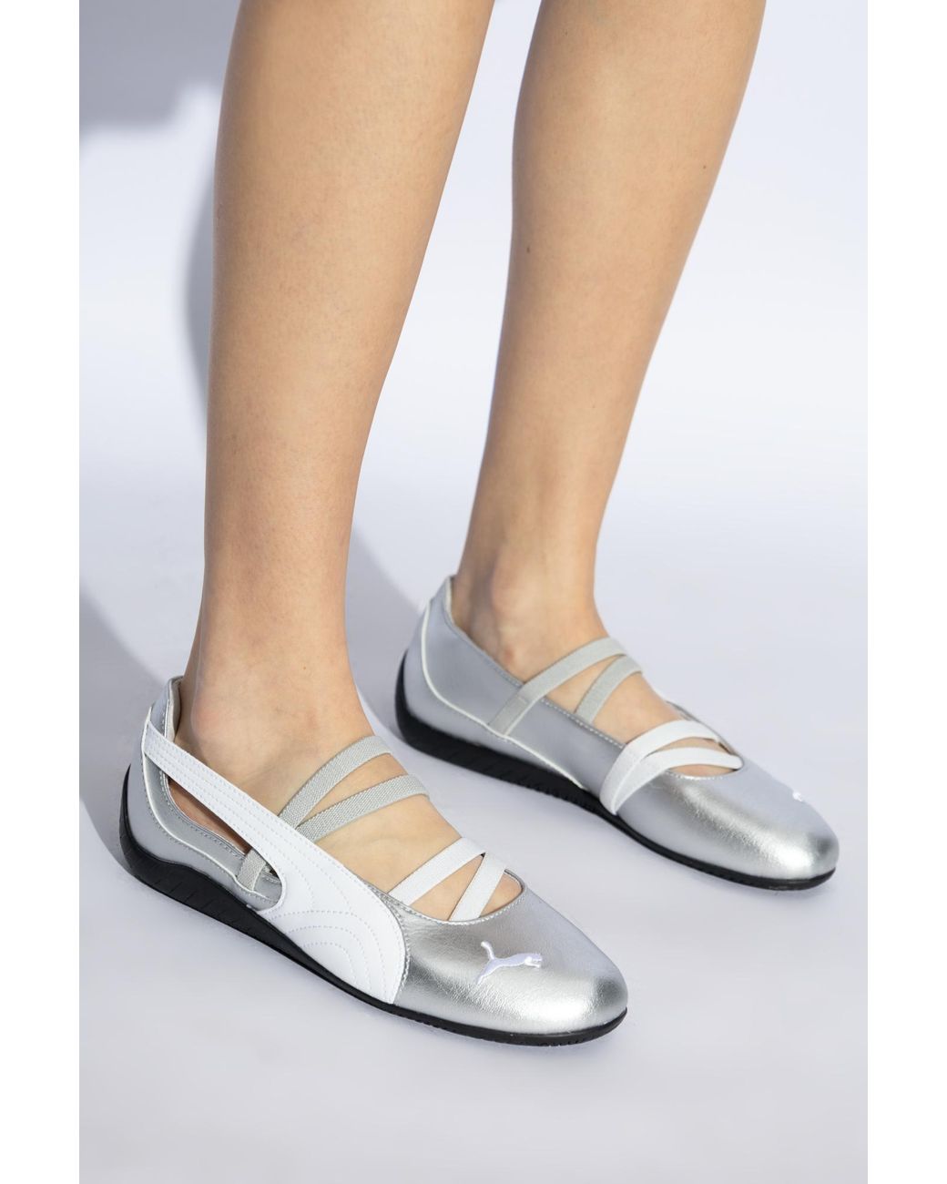 PUMA Ballet Flats Speedcat in White | Lyst