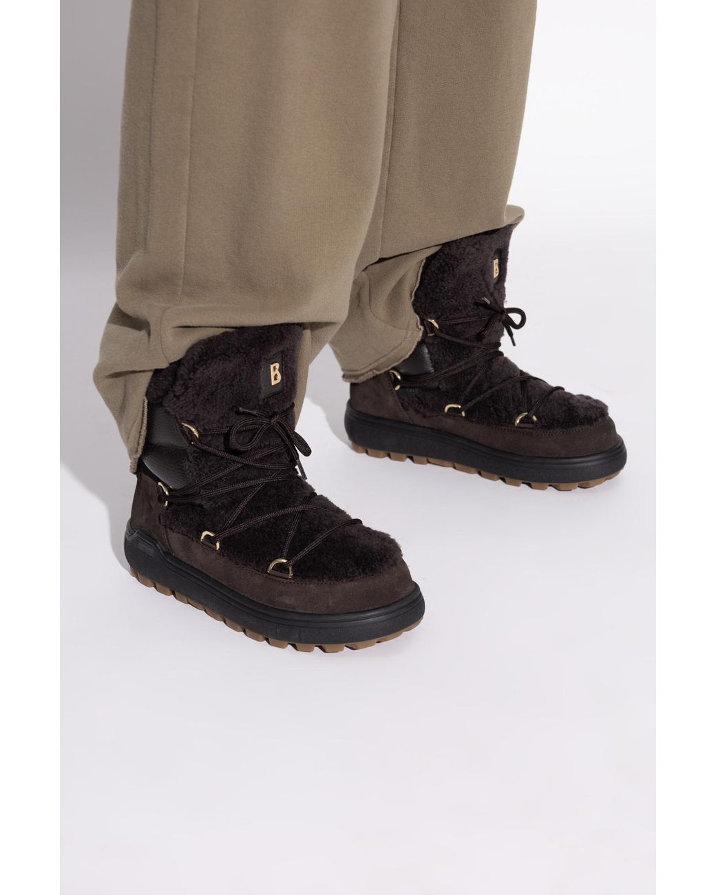 Bogner 'St. Moritz' Snow Boots With Fold-Out Spikes in Black | Lyst