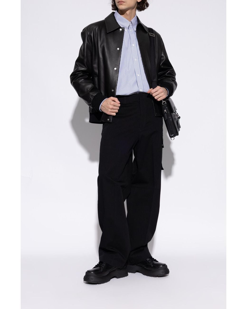 Fendi Leather Shoes "Force Light" in Black for Men | Lyst
